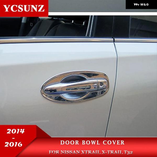 クローム ドアハンドル ボウルカバー 日産 X-TRAIL T32 ROGUE 2014 2015 2016 ミラー カバー 日産 X-TRAIL T32 カーアクセサリー カスタム パーツ アクセサリーHign-concerned Che...