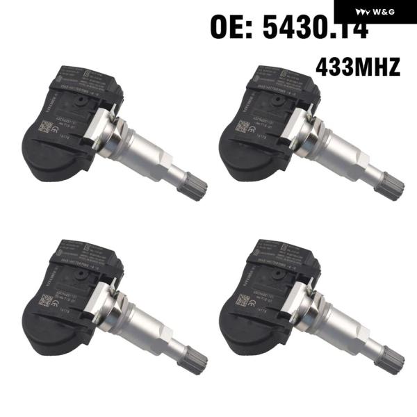 4個 TPMS タイヤ エア圧 モニター システム 433 MHZ センサー シトロエン C5 C4 C6 プジョー 508 607 807 SW カスタム パーツ アクセサリーHign-concerned Chemical:NoneExt...