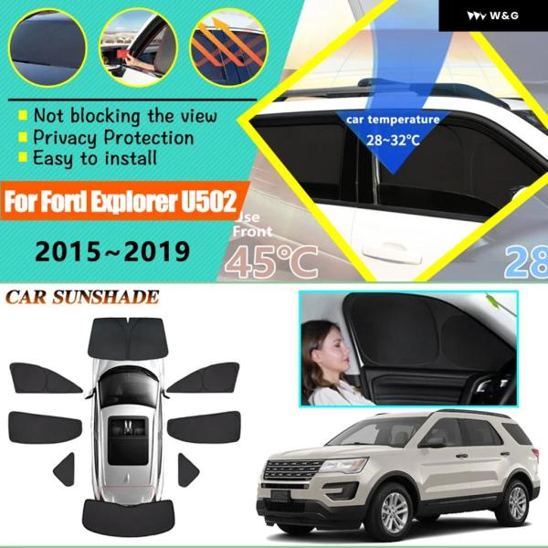 車用フルカバー ブラックサンシェード フォード エクスプローラー U502 2015-19 紫外線防止日焼け止めウィンドウカバー 自動車アクセサリー カスタム パーツ アクセサリーProduct application scenarios:...