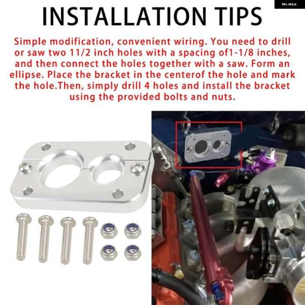 1232023 HOLLEY TERMINATOR X MAX ファイアウォールグロメットを不要に ファイアウォール パススルー バルクヘッド配線 ハーネス シルバー カスタム パーツ アクセサリーHign-concerned Chemic...