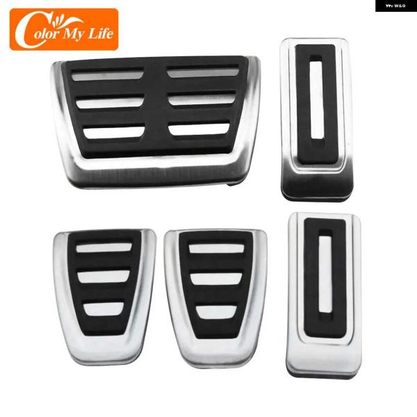 COLOR MY LIFE 1セット ステンレス AT MT ペダルマットキット フォルクスワーゲン VW マルチバン T5 T6 カラベル T6 パーツ ガスブレーキ ペダル カスタム パーツ アクセサリーSpecial Features...