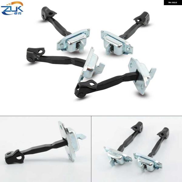 4PCS 車ドアチェッカーストッパー トヨタ ハイラックス 2004-2015 フォーチュナー 2005-2015 ドアチェックストラップ リミテッドアーム カスタム パーツ アクセサリーHign-concerned Chemical:No...