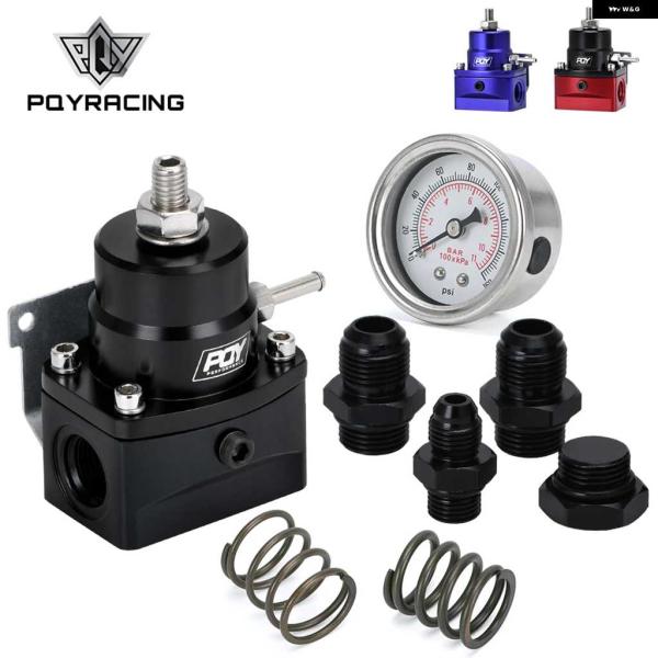 アルミ 汎用 AN8フィードAN6リターンライン燃料圧力レギュレーター0-160PSIゲージセット3-20 20-45 45-70圧力 スプリング 付き カスタム パーツ アクセサリーHign-concerned Chemical:None...