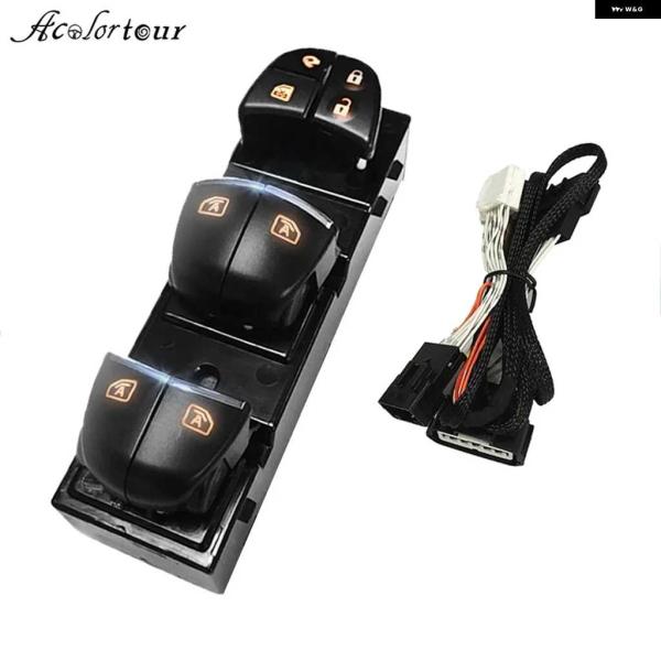 LEDパワーウィンドウスイッチ マスターガラスリフター クローザー ボタン 日産 X-TRAIL T32 QASHAQAI J11 ROGUE LEAF TEANA SERENA C26 C27 カスタム パーツ アクセサリーHign-co...