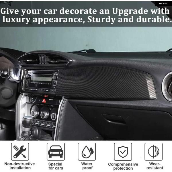 トヨタ FT86 GT86 スバル BRZ ZC6 2012-2020 ABS レッド ダッシュボード GPS ナビゲーション 大型 パネル カバー 装飾 トリム カーアクセサリー カスタム パーツ アクセサリーHign-concerned...
