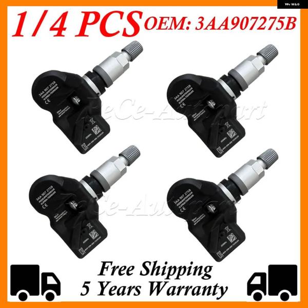 3AA907275B TPMS 433MHZ タイヤセンサー 4PCS 2012-16 フォルクスワーゲン CC ティグアン タイヤ エア圧 システム センサー カスタム パーツ アクセサリーHign-concerned Chemical:...