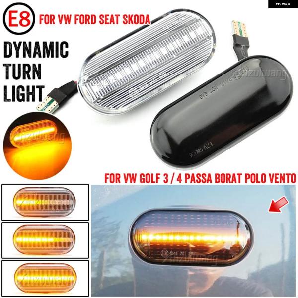 LED ダイナミック サイドマーカー ウィンカー ライト VW UP CADDY T5 AMAROK JETTA GOLF 3 4 FOX BEETLE PASSAT POLO VENTO カスタム パーツ アクセサリーHign-conce...