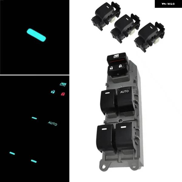 RHD ハイランダー バックライト付き LED パワー シングルウィンドウスイッチ トヨタ RAV4 カムリ カローラ ヤリス ヴィオス カスタム パーツ アクセサリーRHD Highlander Backlight Lighted LED...