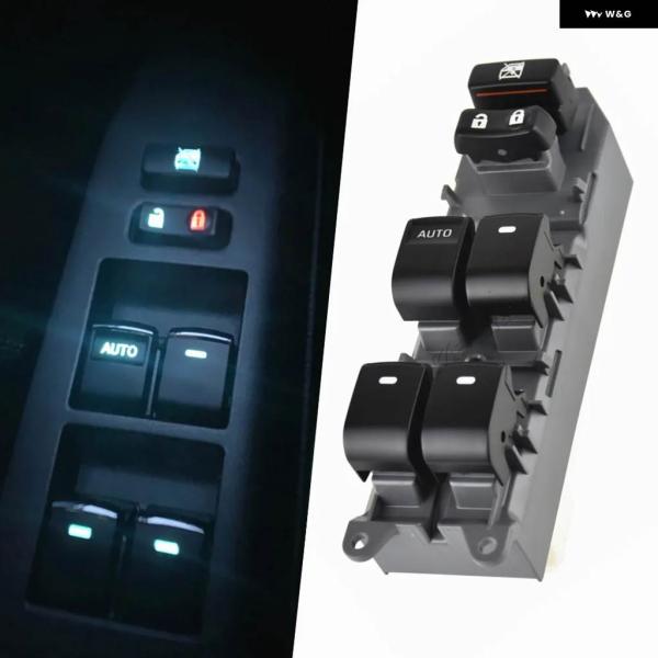 ライト付きLEDパワーウィンドウスイッチ トヨタ ヤリス カローラ カムリ ハイランダー RAV4 ヴィオス 2006-2015 84820-06100 リフター マスター コントロール カスタム パーツ アクセサリーLighted LED...