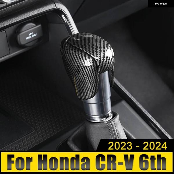 ABS 車 ギア シフト ノブ ヘッドカバー オートマチックトランス ミッション トリム ステッカー 滑り止めケース ホンダ CR-V CRV CR V 第 6 世代 2023 2024 カスタム パーツ アクセサリーABS Car Gea...
