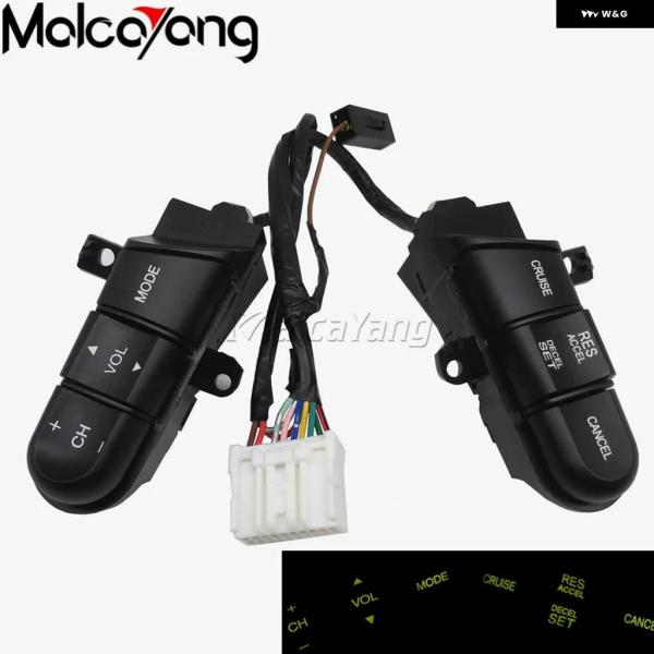 1セット ステアリングホイール コントロール ボタン ボタン オーディオ ボリューム コントロール ボタン ケーブル 付き クルーズスイッチ ホンダ シビック 2006 2007 2008 カスタム パーツ アクセサリー1 Set Stee...