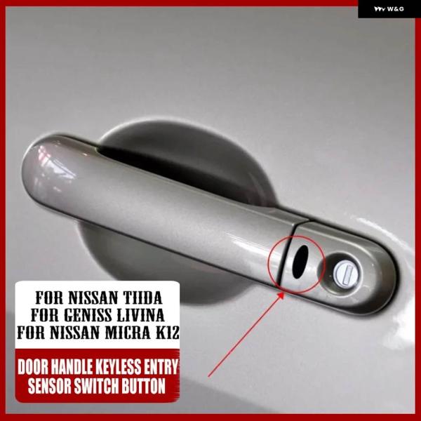 外側ドアプルハンドル スマートキーレスセンサー ボタン ケーブル スイッチ 日産 ティーダ リヴィナ マイクラ K12 2005 -2019 25210-JE20A カスタム パーツ アクセサリーOutside Door Pull Hand...