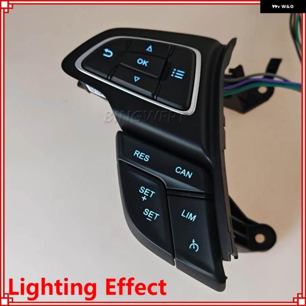 フォード フォーカス MK3 2015-2017 クーガ 2017 車 ステアリングホイール クルーズ コントロール スイッチ 多機能 ボタン スイッチ カスタム パーツ アクセサリーHigh-concerned chemical:None...