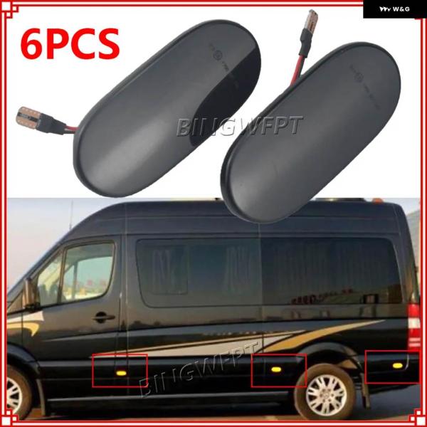 6個 メルセデス ベンツ スプリンター W906 2006-2018 LEDランプ サイド マーカーライト VW クラフター ミニバス バン 2006-2016 カーアクセサリー カスタム パーツ アクセサリーHigh-concerned ...
