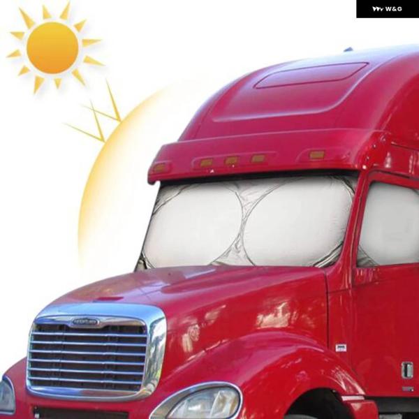 セミ トラック フロントサイドウィンドウサンシェード サンシェード トラック サンシェード フロントガラス 風防カバー 商車 RV 大型 トラック バイザー カスタム パーツ アクセサリーProduct application scenar...