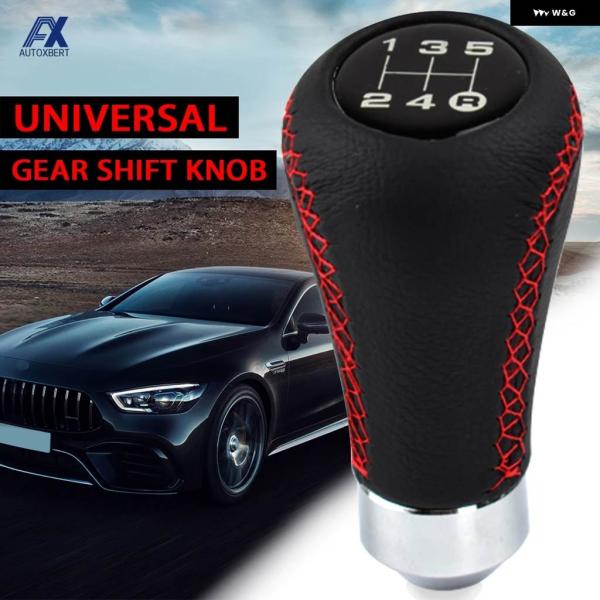 汎用 5速 マニュアル レザー レッドステッチ カーギアスティック シフト ノブ シフター レバー ペン 交換ギアスティック 車内パーツ カスタム パーツ アクセサリーHigh-concerned chemical:NoneSpecial ...