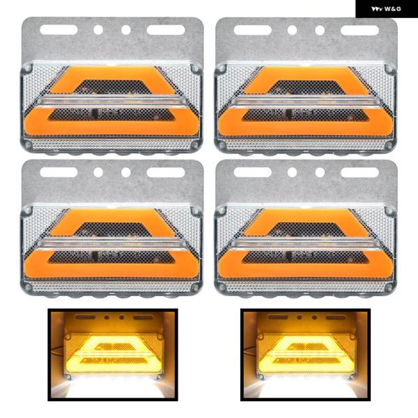 4個 トラック サイドライト パーキング ライトトレーラーサイドマーカーLED 24V貨物車クリアランスライト ダイナミックウィンカー ポジショニングランプ カスタム パーツ アクセサリーHigh-concerned chemical:No...