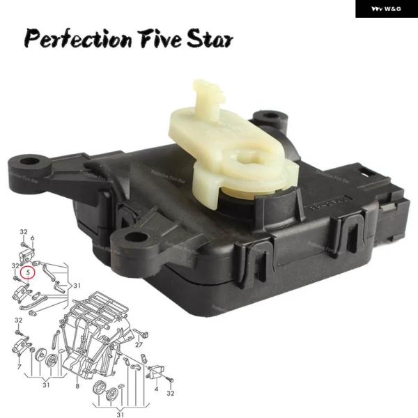 1K1907511C 1KD907511C VW EOS ゴルフ GTI ジェッタ MK5 MK6 トゥーラン アウディ A3 Q3 TT AC 温度調整 バルブ サーボモーター LHD カスタム パーツ アクセサリーHigh-concer...