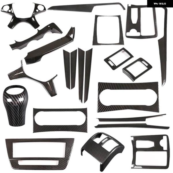 メルセデス ベンツ C クラス W204 2007-2013 ABS カーボン インテリア キット ダッシュボード コンソール ギア シフト パネル カバー トリム ステッカー カスタム パーツ アクセサリーSticker Placemen...