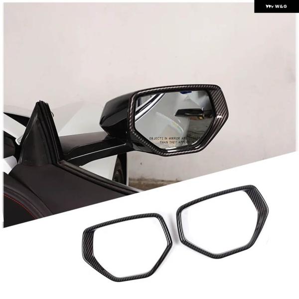 車 外装 サイドバックミラー フレーム カバー ステッカー トリム シボレー コルベット C8スティングレイZ51 Z06 2020-2023 自動車アクセサリー カスタム パーツ アクセサリーItem Weight:108gExterna...