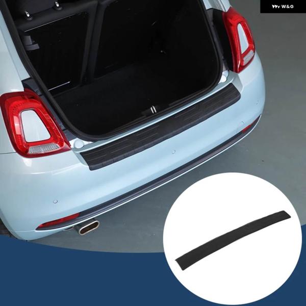 ブラック トランク ドアシルプレート プロテクター 傷防止 リア バンパー ガード 防止 プロテクター ストリップ フィアット 500 2016-2025 カスタム パーツ アクセサリーHigh-concerned chemical:Non...
