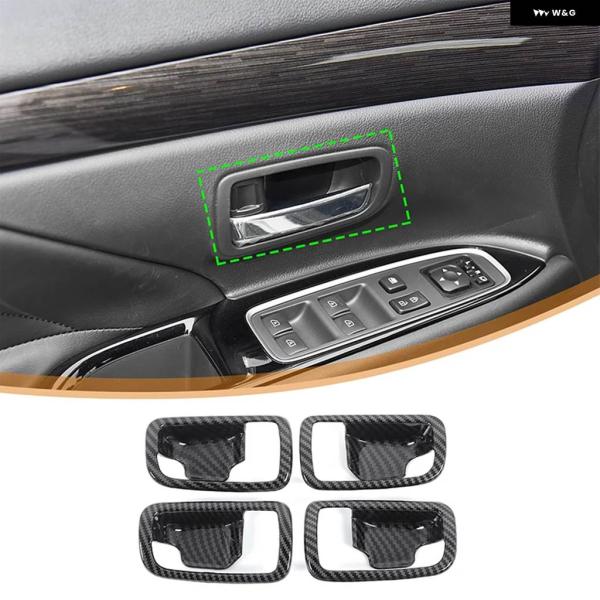 ABSカーボン 車内 ドアハンドル ボウルカバー トリム ステッカー 三菱 アウトランダー 2013-2021年式 オートアクセサリー カスタム パーツ アクセサリーHigh-concerned chemical:NoneExternal ...