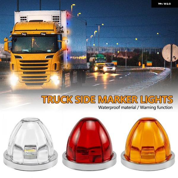 1個 LED トラック スイカランプ サイド マーカーライト 12V-24V オート トラック 大型 トラック トレーラー クリアランス ターン インジケーター ハザード灯 カスタム パーツ アクセサリーHigh-concerned che...