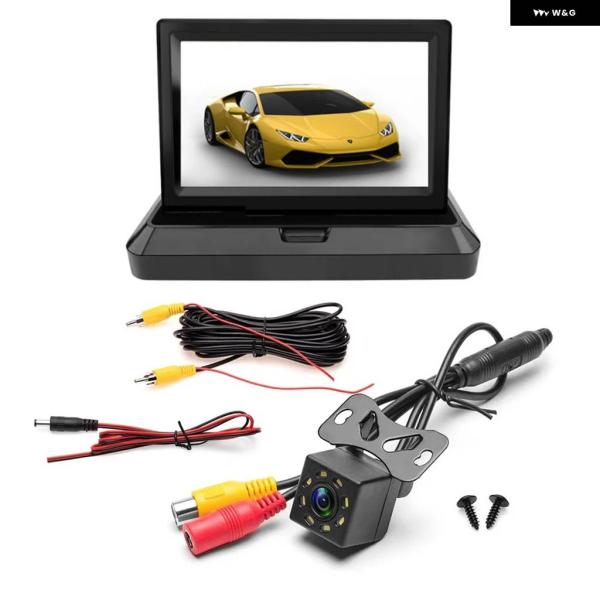 4.3/5インチ TFT LCD HD モニター ディスプレイ 双方向 AV 入力 リバース リアビュー バックアップ カメラ 折りたたみ 式 ディスプレイ 車載マルチメディアスクリーン カスタム パーツ アクセサリーItem Weight...