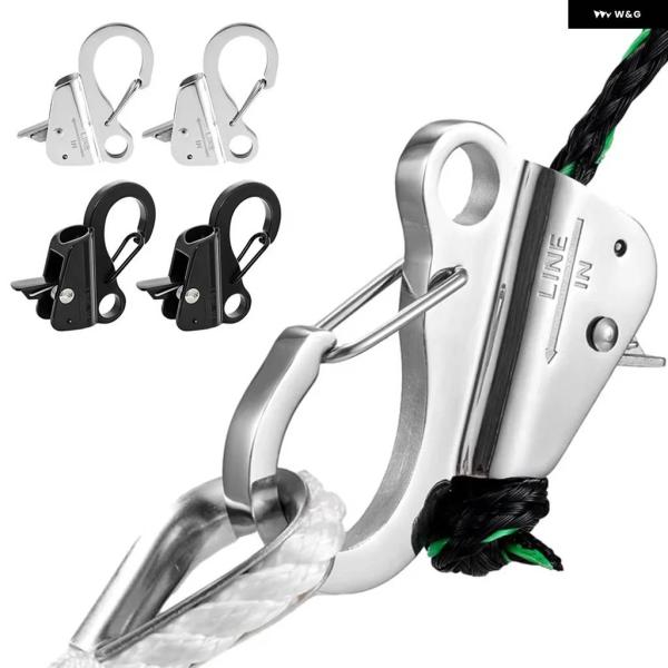 1個 3/8インチ 5/8インチ ステンレス ボートフェンダークリップ クイックスレッド スプリング スライドライン長さ スライドアンカーフック カスタム パーツ アクセサリーHigh-concerned chemical:NoneMate...