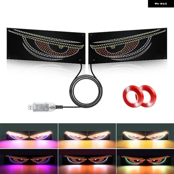 2個 トレーラー LED デビルズアイ ライト 車 フロント リアウィンドウ ハザード灯 レッド デビルズアイ ムードライト 車 トラック カスタム パーツ アクセサリーHigh-concerned chemical:NoneSpecial...