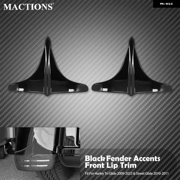 バイク リアフェンダーアクセント フロントリップ トリム ブラック ABSカバー ハーレー ツーリング ストリートグライド トライグライド ウルトラ クラシック FLHTCUTG カスタム パーツ アクセサリーProtective part...