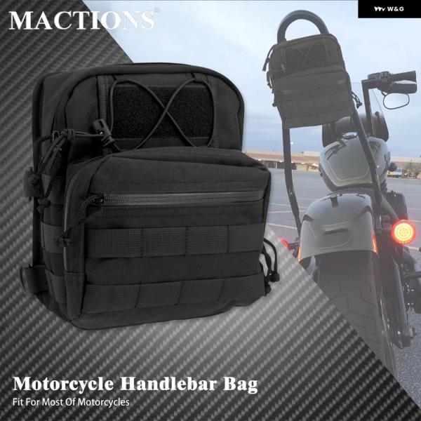 オートバイ シーシーバー Tバーハンドルツールトラベルポーチバッグ 汎用 ハンドルバー バッグ ハーレー スポーツスター ソフテイル ダイナ ストリートボブ カスタム パーツ アクセサリーHigh-concerned chemical:No...