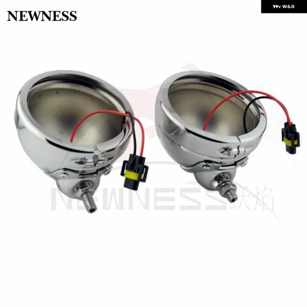 4.5インチ オートバイ ヘッドライト ハウジング パッシング フォグランプ バルブ バケット アセンブリ ハーレー ロードキング エレクトラ グライド FLHXS FLHX カスタム パーツ アクセサリーHigh-concerned ch...