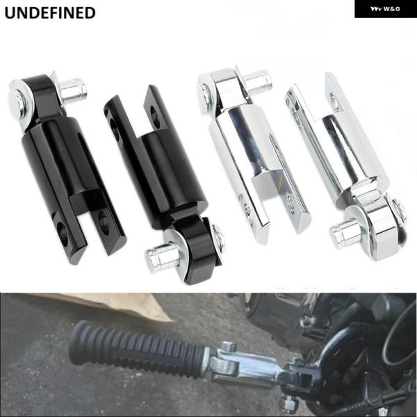 フットペグ エクステンション 2-1/2インチ スターラップヒールレストエクステンダー ハーレー スポーツスター ツーリング ダイナ ソフテイル フットペグ サポート マウント ブラック カスタム パーツ アクセサリーHigh-concer...