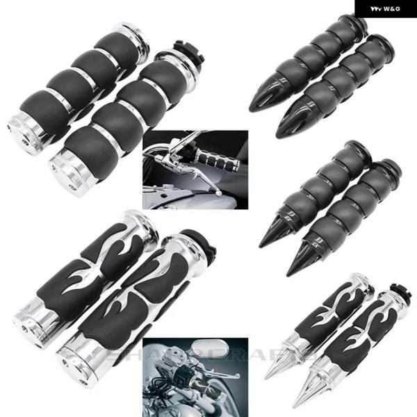 1インチ 25MM 7/8インチ 22MM ビレット ゴム製 フレーム スパイクハンド グリップ ハーレー ホンダ 汎用 ヤマハ バイク クルーザー チョッパー カスタム パーツ アクセサリーItem Diameter:1inchItem ...