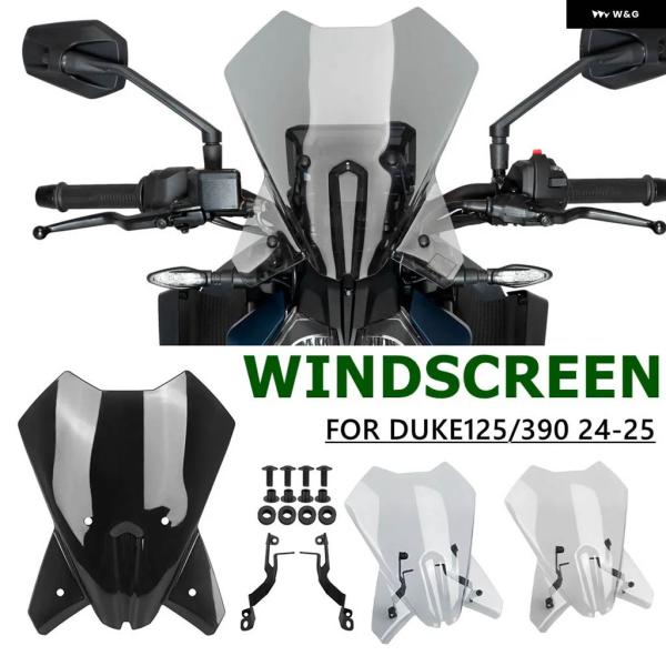 KTM DUKE125 DUKE390 2024 バイク ツーリング ウィンドシールド 風防 エアフロースクリーン バイザー ウィンドデフレクター 125 390 DUKE カスタム パーツ アクセサリーHigh-concerned che...