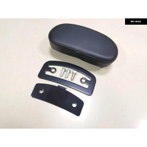 ブラック PUレザー オートバイ フラットランダー ミニ シーシーバー バックレスト パッド ハーレー ヘリテージ ソフテイル ダイナ スポーツスター 883 1200 ファットボーイ カスタム パーツ アクセサリーHigh-concern...