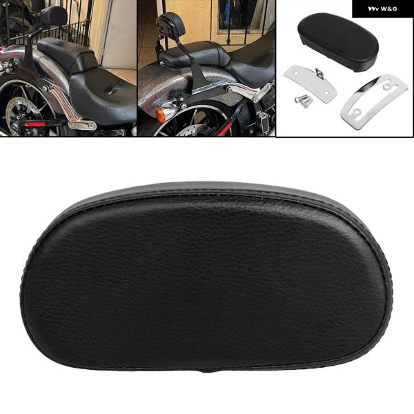 オートバイ 6インチ ショート シーシーバー フラットランダー ミニレール バックレスト パッド ハーレー ダイナ スーパーグライド ソフテイル ファットボーイ スポーツスター XL883 1200 カスタム パーツ アクセサリーHigh-...