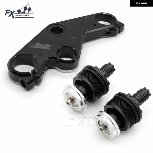ヤマハ YZF R25 R3 YZF-R3 YZF-R25 YZFR3 2014-18 CNC アッパー トリプルツリー クランプ プリロードアジャスター フォーク ボルト付き カスタム パーツ アクセサリーProtective parts...