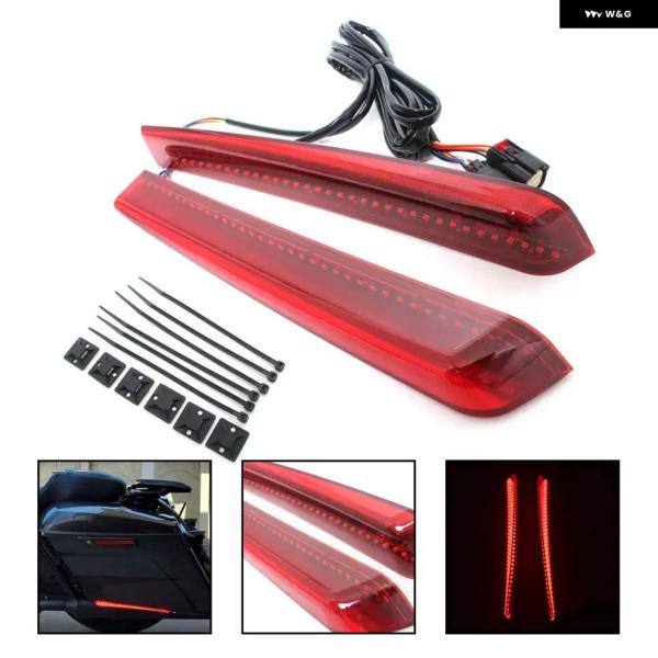 ハーレー エレクトラ/ストリート ロードグライド ロードキング オートバイ LED リア サドルバッグ ブレーキ ウィンカー フローティングライト アクセサリー 1ペア カスタム パーツ アクセサリーHigh-concerned chemi...