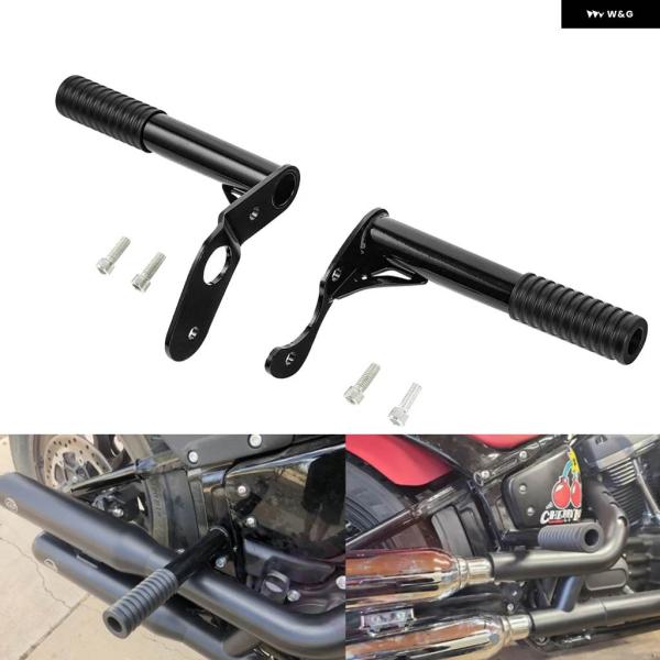 ハーレー ソフテイル ストリートボブ ローライダー ファットボブ FXST 18歳以上 リア クラッシュ ペグバー バイク エンジン ガード プロテクター バンパー カスタム パーツ アクセサリーProtective parts:Frame...