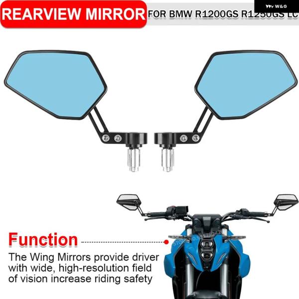 オートバイ バックミラー ハンドルバー エンド ウィングミラー 汎用 7/8インチ 22MM ハンドルバー BMW R1250GS R1200GS F900R ドゥカティ カスタム パーツ アクセサリーHigh-concerned chem...