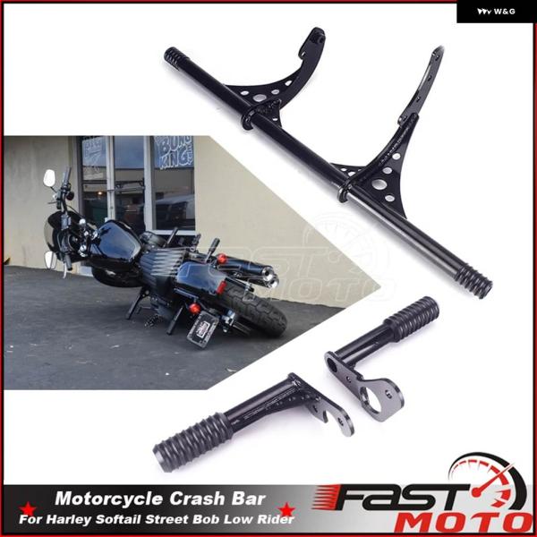 オートバイ クラッシュ バー ハーレー ソフテイル ストリートボブ ローライダー FXLR FXBB FXLRS スタンダード FXST スリム FLSL バンパー ガード フレーム カスタム パーツ アクセサリーHigh-concerne...
