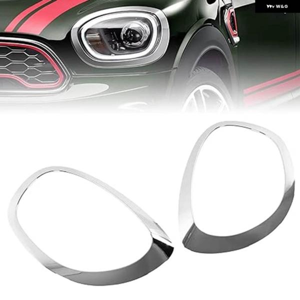フロント ヘッドライト トリム リング MINI COOPER COUNTRYMAN F60 2017-2021 ヘッドライト ランプカバー トリム カスタム パーツ アクセサリーHigh-concerned chemical:NoneOr...