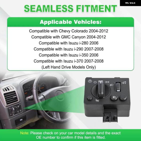 ヘッドライト フォグランプ コントロール スイッチ シボレー コロラド キャニオン いすゞ I-280 I-290 I-350 I-370 8209832080 20983208 20814347 カスタム パーツ アクセサリーOrigin...