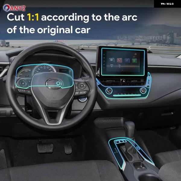 トヨタ カローラ クロス 2020 - 24 内装 TPU フィルム 車用 ステッカー 10.5インチ ナビゲーション画面 傷防止 カスタム パーツ アクセサリーHIGH-CONCERNED CHEMICAL:NONESTICKER PLA...