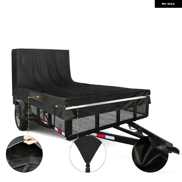 210Dオックス フォード 生地トレーラーカバー ティッパートレーラー 7フィート12フィート 防水 リアランプ ドアとストラップ付き カスタム パーツ アクセサリーHIGH-CONCERNED CHEMICAL:NONEBRAND NAM...