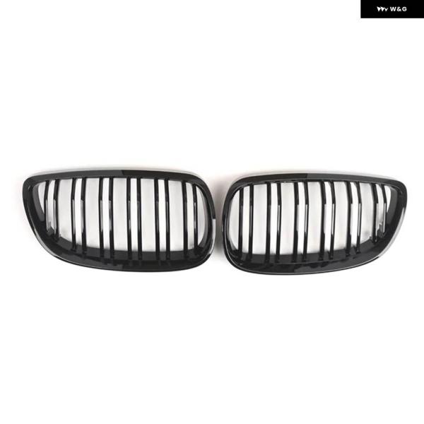 AUTO グロスブラック フロント グリル BMW 3シリーズ E92 E93 クーペ 2006-2010 ダブルライン キドニー グリル フード パーツ 511371572 カスタム パーツ アクセサリーHIGH-CONCERNED CH...