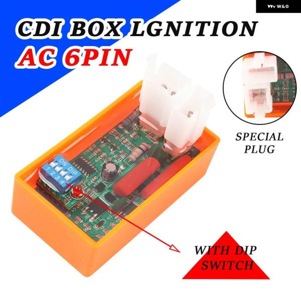 6ピン オートバイ イグニッション 点火 システム ユニット AC CDI ボックス DIPスイッチ付き ML125 SDH125 WAVE100 XL250 WY125 FMY150 FT125 RX125 カスタム パーツ アクセサリー...