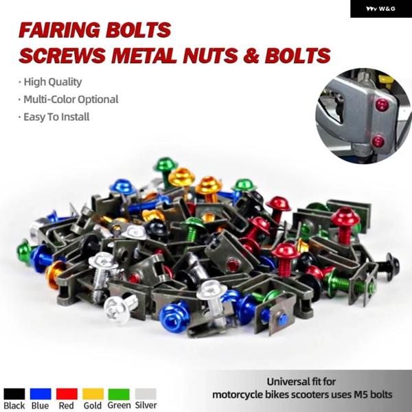 カワサキ Z900 Z750 Z1000 Z650 Z800 Z400 Z1000SX 5MM オートバイ フェアリング ボルト スパイアスピードファスナークリップ ネジ スプリング ナット カスタム パーツ アクセサリーProtectiv...